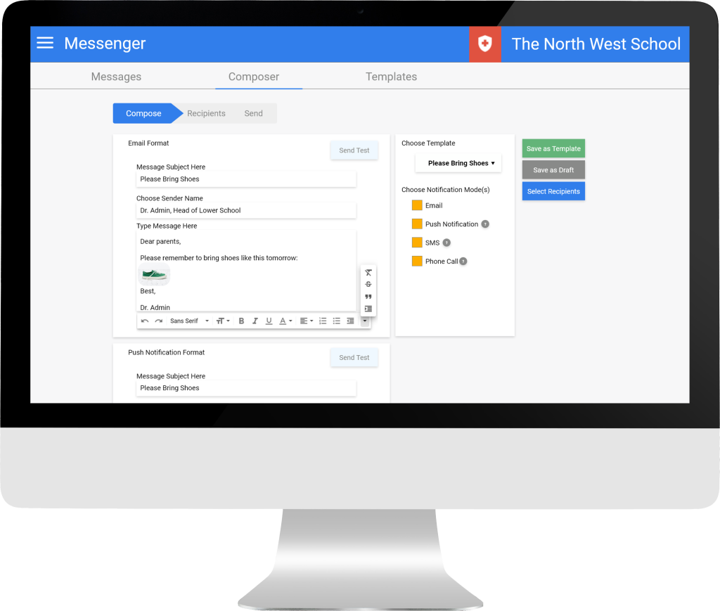 The Modern School Emergency Management and Alert System